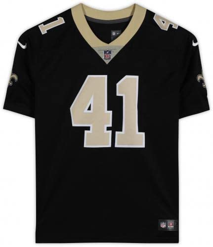 Framed Alvin Kamara New Orleans Saints Autographed Nike Black Limited Jersey - Autographed NFL Jerseys