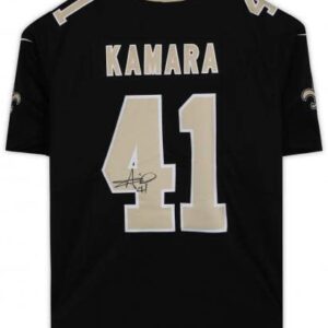 Framed Alvin Kamara New Orleans Saints Autographed Nike Black Limited Jersey - Autographed NFL Jerseys