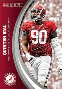 quinton dial football card (alabama crimson tide) 2015 panini team collection #58