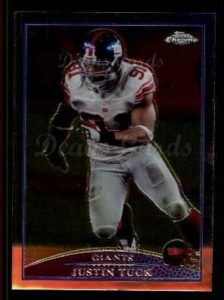 2009 topps # 24 justin tuck new york giants-fb (football card) nm/mt giants-fb notre dame