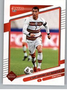 2021-22 donruss road to qatar #116 cristiano ronaldo portugal official soccer trading card in raw (nm or better) condition