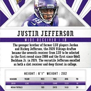 2020 Panini Phoenix Fire Burst Football #111 Justin Jefferson Rookie Card