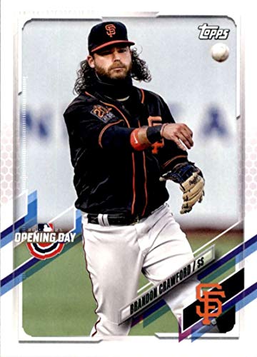 2021 Topps Opening Day #171 Brandon Crawford San Francisco Giants MLB Baseball Trading Card