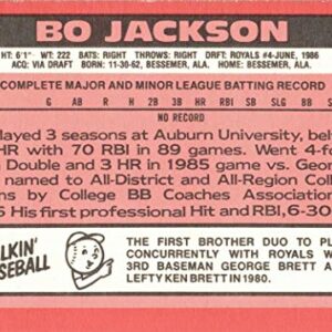 1986 Topps Traded Baseball #50T Bo Jackson Rookie Card XRC