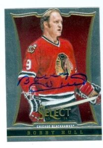 autograph 120467 chicago blackhawks 2013 panini select no. 154 bobby hull autographed hockey card