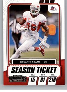 2021 panini contenders draft season ticket #32 davante adams fresno state bulldogs football trading card