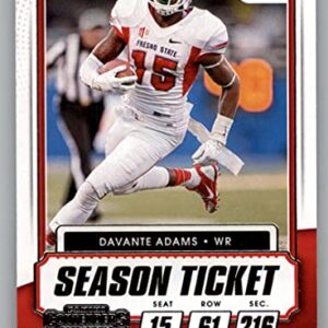 2021 Panini Contenders Draft Season Ticket #32 Davante Adams Fresno State Bulldogs Football Trading Card