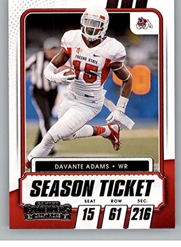 2021 Panini Contenders Draft Season Ticket #32 Davante Adams Fresno State Bulldogs Football Trading Card