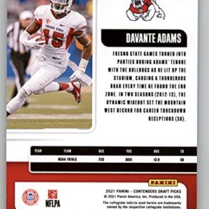 2021 Panini Contenders Draft Season Ticket #32 Davante Adams Fresno State Bulldogs Football Trading Card