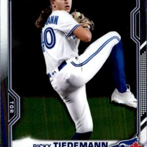 2021 Bowman Chrome Draft #BDC-89 Ricky Tiedemann RC Rookie Toronto Blue Jays MLB Baseball Trading Card