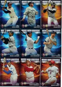 2012 topps prime nine 9 card home run legends set with mickey mantle, babe ruth, alex rodriguez, frank robinson, ernie banks, albert pujols, hank aaron, willie mays and reggie jackson -all refractors