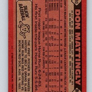 1986 Topps #180 Don Mattingly NM-MT New York Yankees Baseball