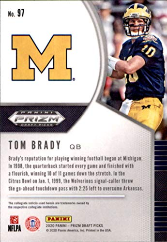 2020 Panini Prizm Draft #97 Tom Brady Michigan Wolverines Football Trading Card