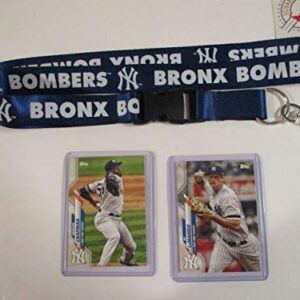 NEW YORK YANKEES"BRONX BOMBERS" LANYARD (NEW) PLUS 2 COLLECTIBLE PLAYER CARDS