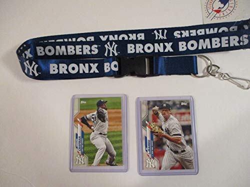 NEW YORK YANKEES"BRONX BOMBERS" LANYARD (NEW) PLUS 2 COLLECTIBLE PLAYER CARDS