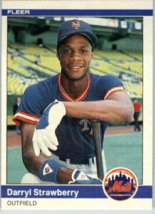 1984 fleer baseball card #599 darryl strawberry