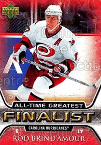 (ci) rod brind’amour hockey card 2005-06 upper deck all-time greatest 11 rod brind’amour