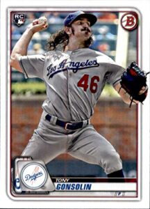 2020 bowman #63 tony gonsolin los angeles dodgers rookie baseball card