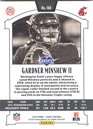 2019 Panini Legacy #166 Gardner Minshew II NM-MT Washington State Cougars Officially Licensed NFL Football Trading Card