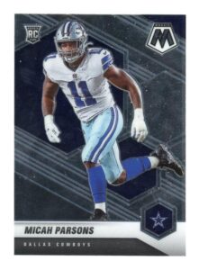 2021 panini mosaic #362 micah parsons rc rookie dallas cowboys nfl football trading card