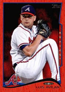 baseball mlb 2014 update red hot foil #us-225 luis avilan nm near mint braves