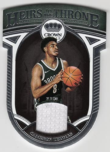 Cameron Thomas 2021-22 Panini Crown Royale Heirs to the Throne Rookie Jersey Card Brooklyn Nets Cam Thomas Rookie Relic