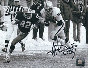 autographed mike davis 8x10 oakland raiders photo