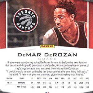 2017-18 Panini Ascension #23 DeMar DeRozan Toronto Raptors Basketball Card