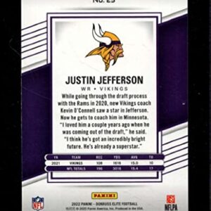 2022 DONRUSS ELITE GREEN #25 JUSTIN JEFFERSON NMMT VIKINGS