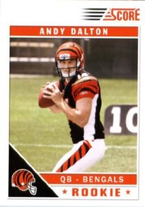 2011 score football card #308 andy dalton rc – cincinnati bengals (field in background)(rc – rookie card) nfl trading card