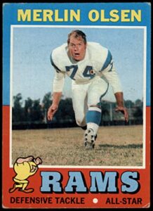 1971 topps # 125 merlin olsen los angeles rams (football card) vg rams