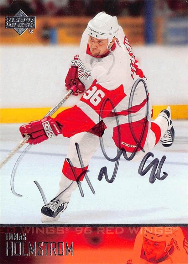 Tomas Holmstrom autographed Hockey Card (Detroit Red Wings) 2004 Upper Deck #311 - Autographed Hockey Cards