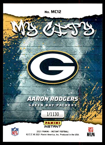 Football NFL 2021 Panini Instant My City #MC12 Aaron Rodgers Packers