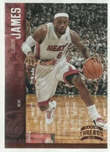 2012-13 panini threads #76 lebron james nba basketball trading card miami heat