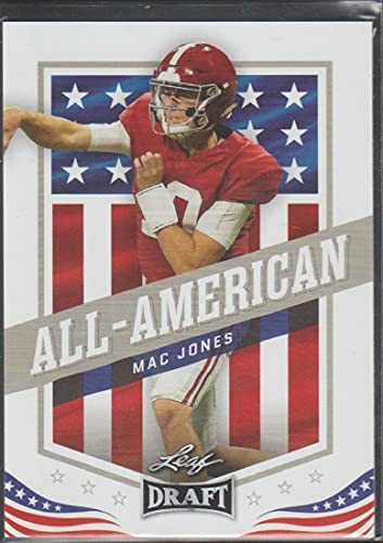 2021 Leaf Draft #46 Mac Jones Alabama Crimson Tide All-American (RC - Rookie Card) NFL Football Card NM-MT