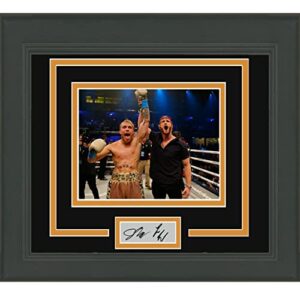 framed jake paul logan paul facsimile laser engraved signature auto 15×16 boxing photo