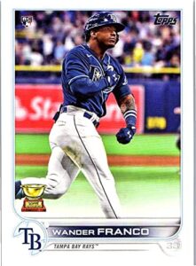 wander franco topps all star rookie card collectible baseball card – 2022 topps baseball card #215 (rays) free shipping