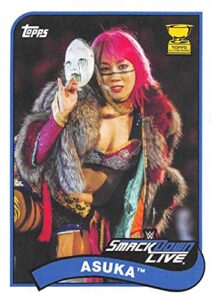 2018 topps heritage wwe #7 asuka smackdown live wrestling trading card