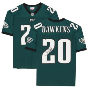 brian dawkins hof autographed mitchell & ness football jersey eagles fanatics – autographed nfl jerseys