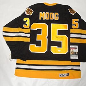 ANDY MOOG SIGNED VINTAGE CCM BRUINS JERSEY JSA COA