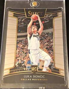 luka doncic rookie card – 2018/19 panini select authentic basketball card – dallas mavericks