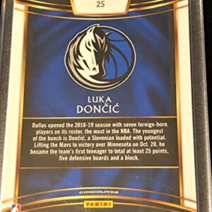 LUKA DONCIC Rookie Card - 2018/19 Panini SELECT Authentic Basketball Card - Dallas Mavericks