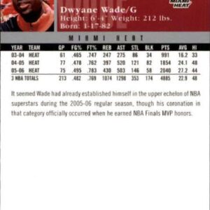 2006 Upper Deck Basketball Card (2006-07) #101 Dwyane Wade