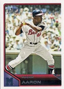 2011 topps lineage #108 hank aaron braves mlb baseball card nm-mt