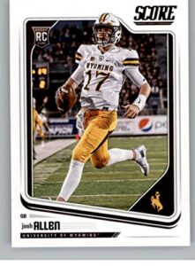 2018 score #350 josh allen wyoming cowboys rookie football card