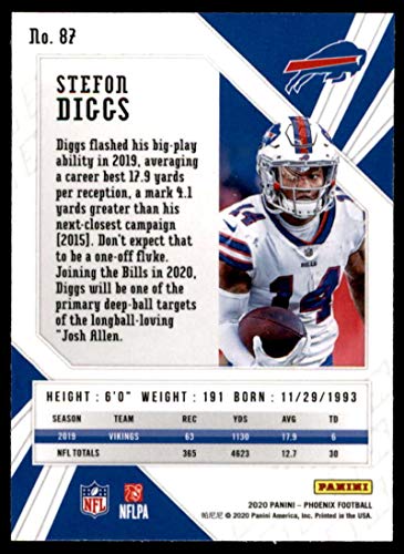 2020 Panini Phoenix Fanatics Fire Burst #87 Stefon Diggs Buffalo Bills NM-MT