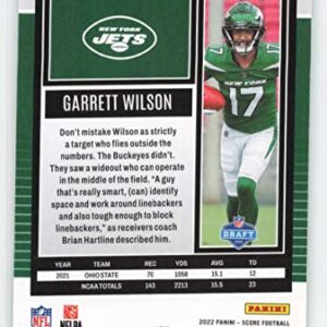 2022 Score #306 Garrett Wilson NM-MT RC Rookie New York Jets Football Trading Card