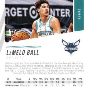 LAMELO BALL RC 2020-21 Panini Chronicles Prestige #72 ROOKIE NM+-MT+ NBA Basketball Card Hornets