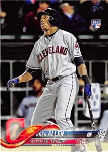 2018 topps #99 greg allen cleveland indians rookie baseball card