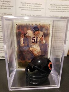 dick butkus chicago bears mini helmet card display case collectible lb hof auto shadowbox autograph